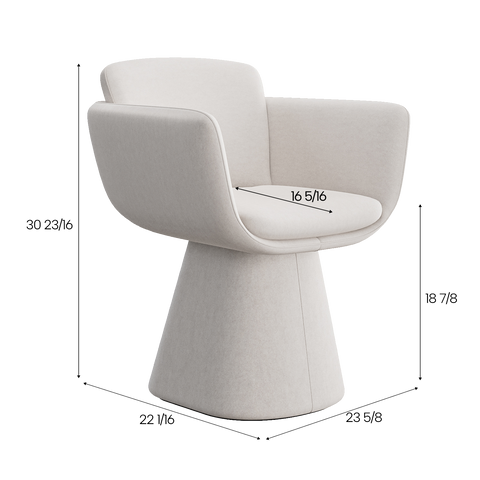 Rune Swivel Dining Chair Beige – Modani Furniture