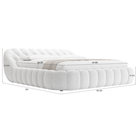 Warby Bed White – Modani Furniture