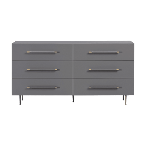 Glade Grey 6 Drawer Dresser – Modani Furniture
