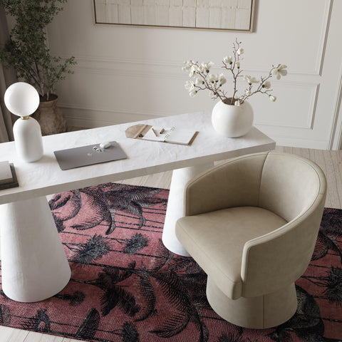 Cosmos Taupe Rolling Desk Chair – Modani Furniture