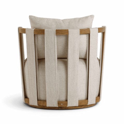 Equinox Beige Swivel Chair – Modani Furniture