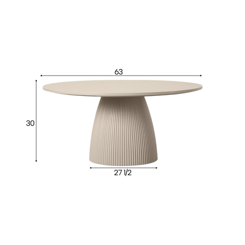 Oxford Round Dining Table Alabaster – Modani Furniture