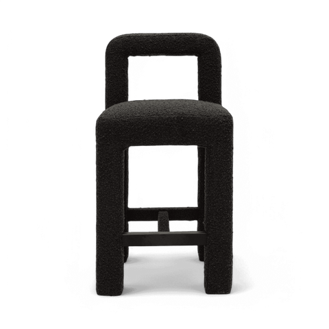 Viva Black Boucle Counter Stool – Modani Furniture