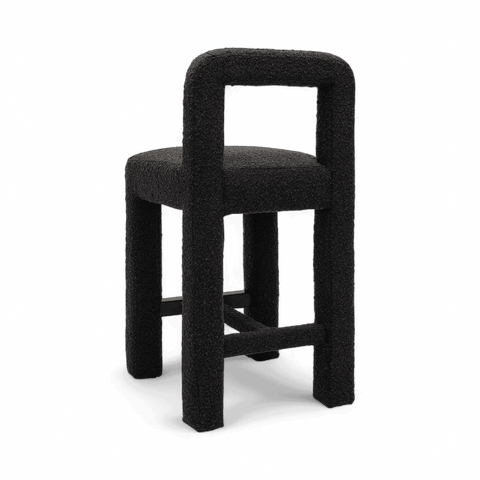 Viva Black Boucle Counter Stool – Modani Furniture