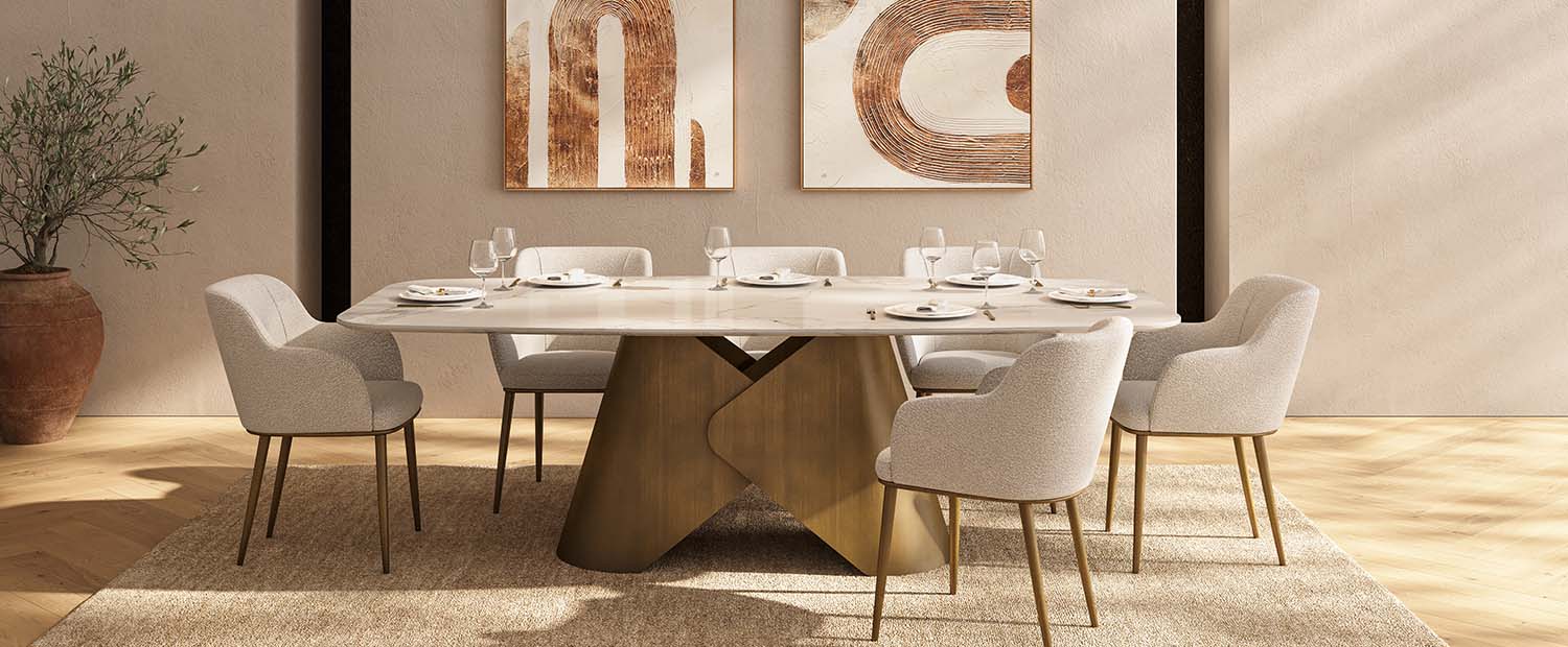 Siena Dining Table White – Modani Furniture