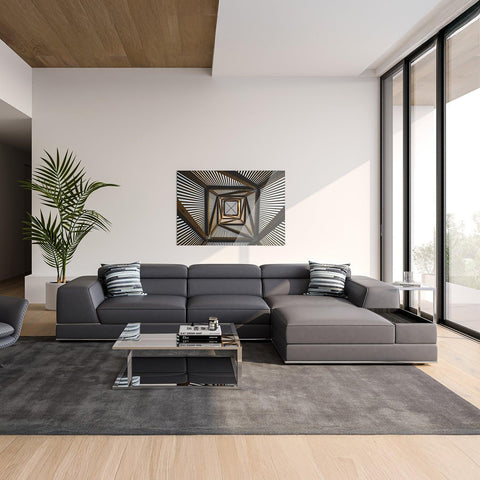 Amadeo Modular Sectional Sofa Elephant Gray – Modani Furniture