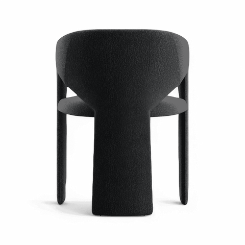 Aria Dining Chair Black Boucle – Modani Furniture