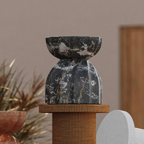 Brume Black Indoor / Outdoor Microciment Stool – Modani Furniture