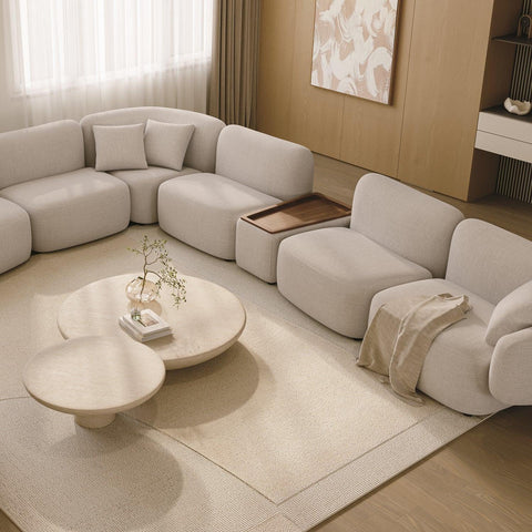 Divano Extended Sectional Sofa Set Off White – Modani Furniture