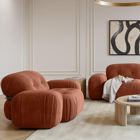 Dune Sectional Sofa Terracotta Velvet – Modani Furniture