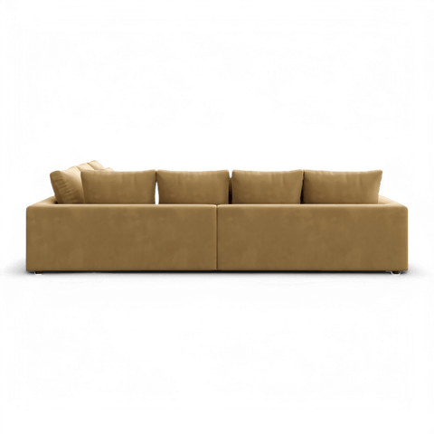 Gianni Sectional Sofa Camel Velvet – Modani Furniture