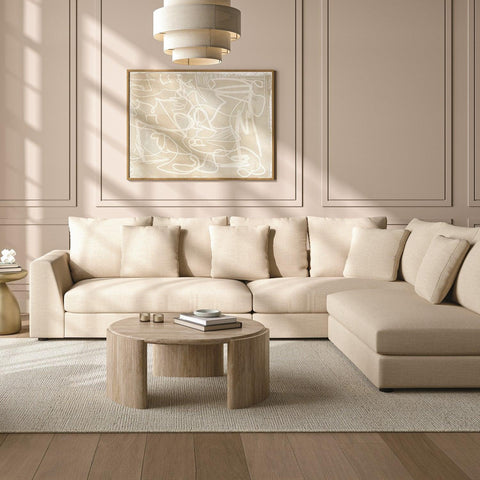 Gianni Sectional Sofa Cream – Modani Furniture