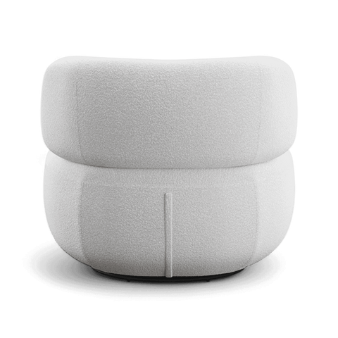 Lilo Swivel Lounge Chair White Boucle – Modani Furniture