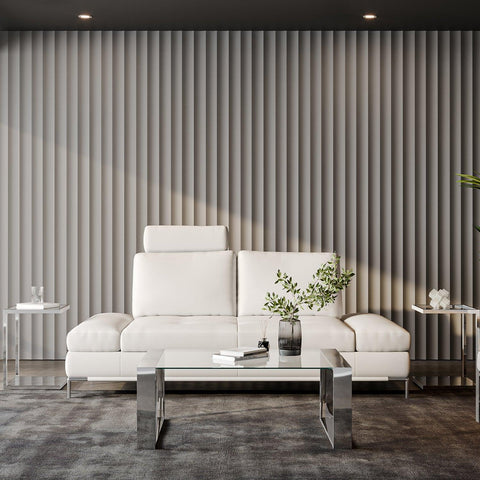 Livio 2 Seater Sofa White – Modani Furniture