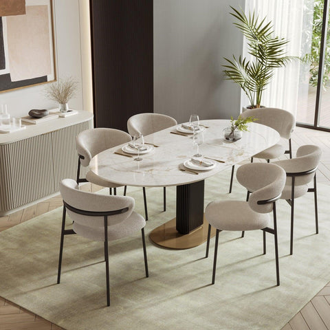Luna Extendable Dining Table White – Modani Furniture