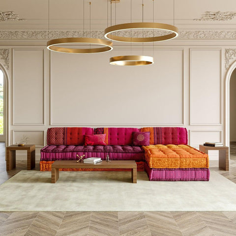 Maili Sectional Sofa Purple & Orange – Modani Furniture