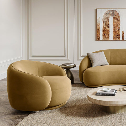 Nido Lounge Chair Camel Velvet | Modani x Kobi Karp Limited Edition ...