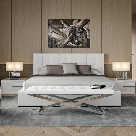 Oliver Bed White – Modani Furniture