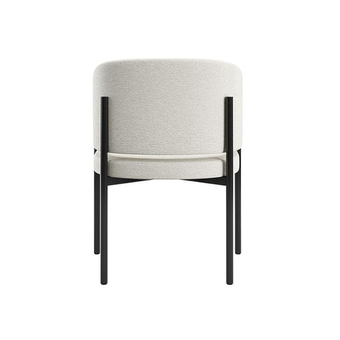 Oxford Dining Chair Off White & Black Frame – Modani Furniture