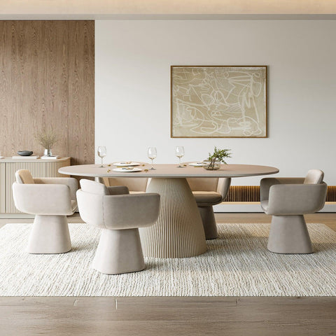 Oxford Rectangular Dining Table Alabaster – Modani Furniture