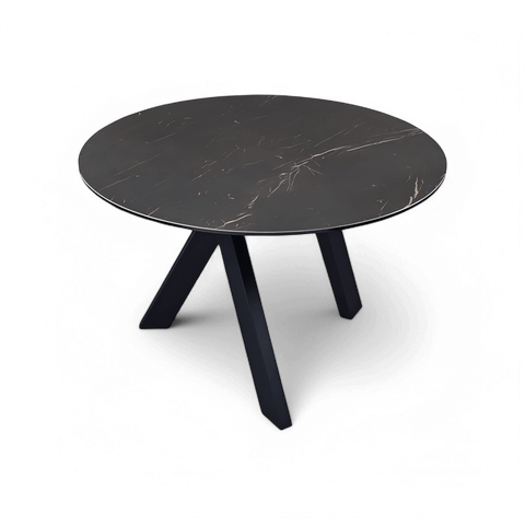 Robbie Round Dining Table Black – Modani Furniture