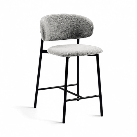 Zoya Counter Stool Gray Boucle – Modani Furniture